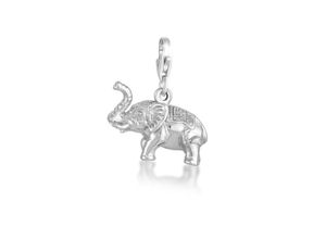 4056261012074 - Charm-Einhänger Anhänger Elefant Tier Reise Verziert 925 Silber Charms Gr ohne Stein silberfarben (silber) Damen