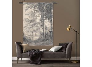 5011583537451 - Wandbild ART FOR THE HOME Vintage Wald bunt (mehrfarbig) Bilder B H T 100cm x 150cm x 2cm quadratisch Polyester Wandteppich XL B100cm H150cm T2cm