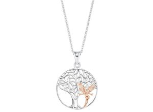 4056866049116 - Kette mit Anhänger AMOR Baum des Lebens Fee 2020560 Halsketten Gr Silber 925 (Sterlingsilber) Länge 45 cm rosegold (silberfarben roségoldfarben) Damen Ketten mit Anhänger