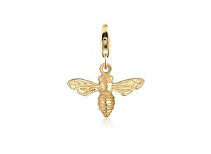 4050878579906 - Charm-Einhänger Biene Anhänger Trend 925 Silber vergoldet Charms Gr ohne Stein goldfarben (gold) Damen