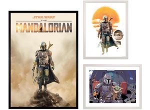 4055065992070 - Bild mit Rahmen KOMAR Mandalorian Empire Bilder Gr B H 2x 30x40 cm und 1x 50x70 cm Mandalorian Empire 2 x 30 x 40 cm und 1 x 50 x 70 cm 3 St bunt Bilder mit Rahmen maschinell