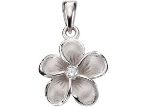 4006046256131 - Ketten-Anhänger FIRETTI Schmuck Geschenk Silber 925 Halsschmuck Anhänger Blume Schmuckanhänger Gr Silber 925 (Sterlingsilber) 185 g silberfarben (silberfarben weiß) Damen Anhänger mit Zirkonia (synth)