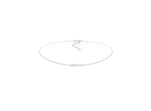 4050878577155 - Collier ELLI Choker Platte Gehämmert 925er Silber Halsketten Gr 36 ohne Stein Silber 925 (Sterlingsilber) Länge 36 cm silberfarben (silber) Damen