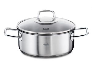 4009209344058 - Bratentopf FISSLER viseo Töpfe Gr 24 l + Ø 20 cm silberfarben Bratentöpfe 24 Liter Induktion