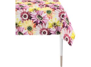 4003440205673 - Tischdecke APELT 1700 Summergarden Sommerdeko Sommer Tischdecken Gr B L 150 cm x 250 cm 1 St rechteckig bunt (gelb apricot pink) Tischdecken Digitaldruck