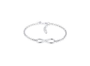 4050878542245 - Armband ELLI Infinity Zirkonia 925 Sterling Silber Armbänder Gr 16 cm mit Steinen Silber 925 (Sterlingsilber) silberfarben (silber weiß) Damen