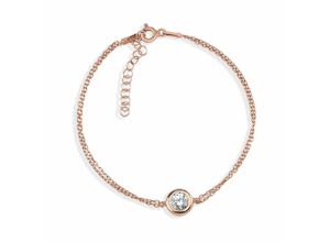 4260647222098 - Armband DKENIZ 925 - Sterling Silber rosévergoldet Solitär Armbänder Gr 17 cm + 3 cm Silber 925 (Sterlingsilber) rosa (rosé weiß) Damen