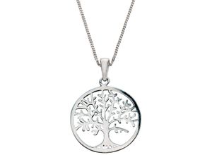 4006046219174 - Kette mit Anhänger FIRETTI Schmuck Geschenk Silber 925 Halsschmuck Halskette Panzerkette Baum Halsketten Gr Silber 925 (Sterlingsilber) Länge 45 cm silberfarben Damen