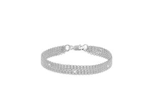 4050878305246 - Armband ELLI Breit Glieder Basic Silber 925 Armbänder Gr 18 cm ohne Stein Silber 925 (Sterlingsilber) silberfarben (silber) Damen