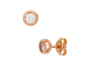 4061861068482 - Paar Ohrstecker JOBO Ohrringe Gr Silber 925 (Sterlingsilber) rosegold (roségoldfarben) Damen rund 925 Silber roségold vergoldet mit Zirkonia