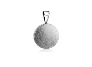 4056261007599 - Ketten-Anhänger Kreis Plättchen Rund Trend gebürstet 925 Silber Schmuckanhänger Gr OneSize ohne Stein Silber 925 (Sterlingsilber) silberfarben (silber silberfarben) Damen