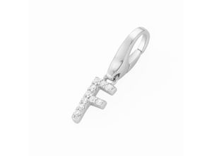 4007810743376 - Charm Buchstabe GIORGIO MARTELLO MILANO Buchstabe F Zirkonia Steine Silber 925 Charms weiß Damen