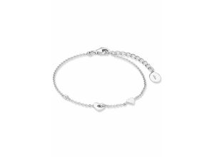 4056867004428 - Silberarmband SOLIVER Herz 2017226 Armbänder Gr Silber 925 (Sterlingsilber) silberfarben (silber 925 weiß) Damen mit Zirkonia (synth)