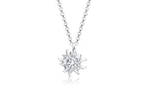 4050878570606 - Kette mit Anhänger ELLI Edelweiss Symbol Tracht 925 Silber Halsketten Gr 40 Silber 925 (Sterlingsilber) Länge 40 cm silberfarben (silber) Damen