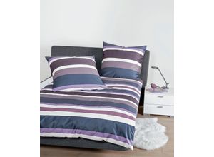 4065334045376 - Bettwäsche JANINE J D 87069 Gr B L 135 cm x 200 cm 1 St 1 St Mako-Satin B L 80 cm x 80 cm lila (lilac) mit Reißverschluss