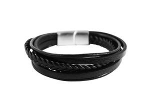 4065633948712 - Edelstahlarmband ADELIA´S Herren Armband aus Edelstahl 22 cm Armbänder Gr 22 Edelstahl schwarz Herren