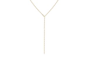 4050878582548 - Collierkettchen ELLI Y-Kette Figaro Basic Trend Verstellbar 925 Silber Halsketten Gr 40 ohne Stein Silber 925 (Sterlingsilber) Länge 40 cm goldfarben (gold) Damen Colliers