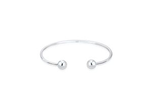 4050878547172 - Armreif ELLI Kugel Ball Geo Bangle Basic 925 Sterling Silber Armbänder Gr 16 cm ohne Stein Silber 925 (Sterlingsilber) silberfarben (silber) Damen Armreifen