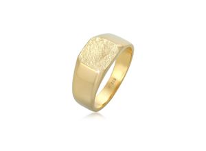 4050878626075 - Siegelring KUZZOI Basic Herren Quadrat Matt 925 Silber Fingerringe Gr 64 mm Silber 925 (Sterlingsilber) goldfarben (gold) Herren Siegelring