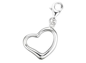 4061861183062 - Charm Herz JOBO Anhänger Herz Charms silberfarben (silber 925) Damen 925 Silber