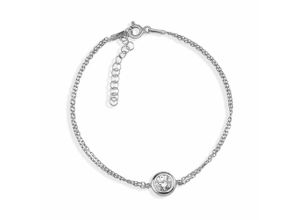 4260647222111 - Armband DKENIZ 925 - Sterling Silber Solitär Armbänder Gr 17 cm + 3 cm Silber 925 (Sterlingsilber) silberfarben (silber weiß) Damen