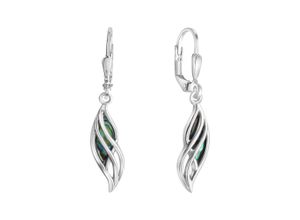 4006046409858 - Paar Ohrhänger VIVANCE 925-Sterling Silber rhodiniert Abalone Ohrringe Gr ONE-SIZE Silber 925 (Sterlingsilber) weiß (weiß bunt) Damen Ohrhänger