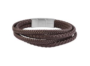 4065633949450 - Edelstahlarmband ADELIA´S Herren Armband aus Edelstahl 22 cm Armbänder Gr 22 Edelstahl braun Herren