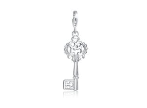 4056261011312 - Charm-Einhänger Anhänger Schlüssel Symbol Ornament 925 Silber Charms Gr ohne Stein silberfarben (silber) Damen