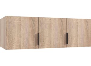4065981006720 - Schrankaufsatz WIMEX Modena braun (eiche sägerau nachbildung) B120 H40 T54 Spanplatte Möbelaufsätze Aufsatzschrank