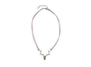 4036673232017 - Collier ALLGÄU REBELL Rosi Gr one size Metall rosa Damen Halsketten zweireihiges Satinband