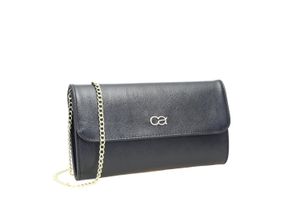 4036673240852 - Clutch Eleganz Damen Gr B H T 26cm x 15cm x 5cm onesize schwarz Leder COLLEZIONE ALESSANDRO Taschen aus Leder mit separaten Fächern