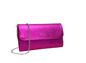 4036673240937 - Clutch Eleganz Damen Gr B H T 26cm x 15cm x 5cm onesize pink (fuchsia) Leder COLLEZIONE ALESSANDRO Taschen aus Leder mit separaten Fächern