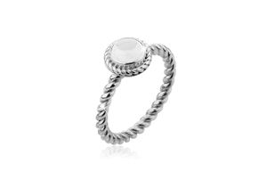 4056261039286 - Fingerring Bergkristall Geburtsstein April Trend 925 Silber Fingerringe Gr 52 mm mit Steinen Silber 925 (Sterlingsilber) 2 mm weiß (weiß weiß) Damen