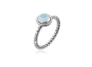 4056261039248 - Fingerring Aquamarin Geburtsstein März Trend Edel 925 Silber Fingerringe Gr 52 mm mit Steinen Silber 925 (Sterlingsilber) 2 mm blau (hellblau hellblau) Damen