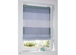 4016478974749 - Raffrollo HEINE HOME Raffrollos Gr 120 cm Ösen 45 cm blau (aqua) Raffrollos blickdicht