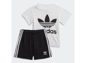 4061619987843 - Funktionsweste ADIDAS ORIGINALS TREFOIL SHORTS UND SET Gr 62 schwarz-weiß (white black) Kinder Westen