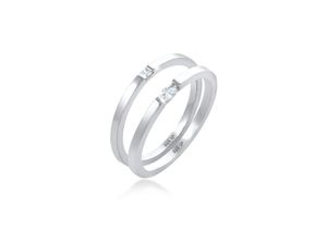 4050878616717 - Solitärring ELLI Ring Solitär Zirkonia Klassik Set 925 Silber Fingerringe Gr 52 mm mit Steinen Silber 925 (Sterlingsilber) silberfarben (silber weiß) Damen