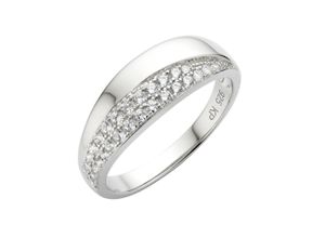 4006046326964 - Fingerring ZEEME 925 - Sterling Silber Zirkonia weiß Fingerringe Gr 052 (166) Silber 925 (Sterlingsilber) weiß (weiß weiß) Damen Fingerringe