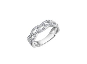 4006046397100 - Fingerring ZEEME Silber 925 rhodiniert mit Zirkonia weiß Fingerringe Gr 052 (166) Silber 925 (Sterlingsilber) weiß (weiß weiß) Damen