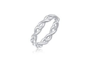 4050878591113 - Fingerring ELLI Infinity Unendlichkeit Cut-Out Trend 925 Silber Fingerringe Gr 52 mm ohne Stein Silber 925 (Sterlingsilber) 4 mm silberfarben (silber) Damen