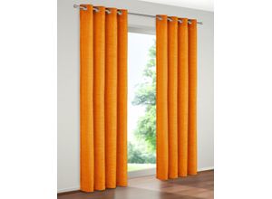 4004567129866 - Vorhang WIRTH B-Holmsund Gr 1 orange (blutorange) Gardinen 145cm Ösen 132cm Polyacryl B132cm H145cm