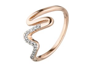 4061861067560 - Fingerring JOBO Fingerringe Gr 50 Silber 925 (Sterlingsilber) rosegold (roségoldfarben) Damen 925 Silber roségold vergoldet mit Zirkonia