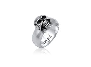 4050878577322 - Siegelring KUZZOI Herren Totenkopf 925er Silber Fingerringe Gr 60 mm Silber 925 (Sterlingsilber) 8 mm silberfarben (silber) Herren Ringe