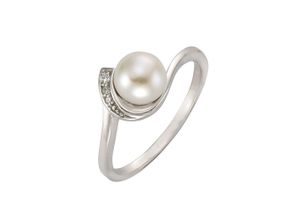 4006046211291 - Fingerring ZEEME 925 - Sterling Silber Perle Zirkonia weiß Fingerringe Gr 052 (166) Silber 925 (Sterlingsilber) weiß (weiß weiß) Damen Fingerringe