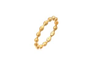 4050878660826 - Fingerring ELLI Kugel Dots Stapelring Schlicht 925 Silber Fingerringe Gr 52 mm ohne Stein Silber 925 (Sterlingsilber) 38 mm goldfarben (gold) Damen