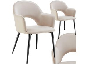 4061173267177 - tectake® Armlehnstuhl in Samtoptik gepolstert pulverbeschichtete Stahlbeine 57 x 615 x 875 cm