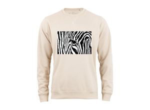 4255664209771 - Cotton Prime® Sweatshirt Black & White Zebra Eye