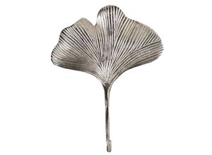 4251561901091 - riess-ambiente Kleiderhaken 3er Set GINKGO - 30cm silber handmade Metall