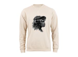 4255664210531 - Cotton Prime® Sweatshirt Affe Cool Monkey mit Brille