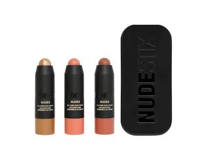 0839174001496 - - Mini Nudies Blush Bronze Glow Kit - Nudies Mini 3pce Kit